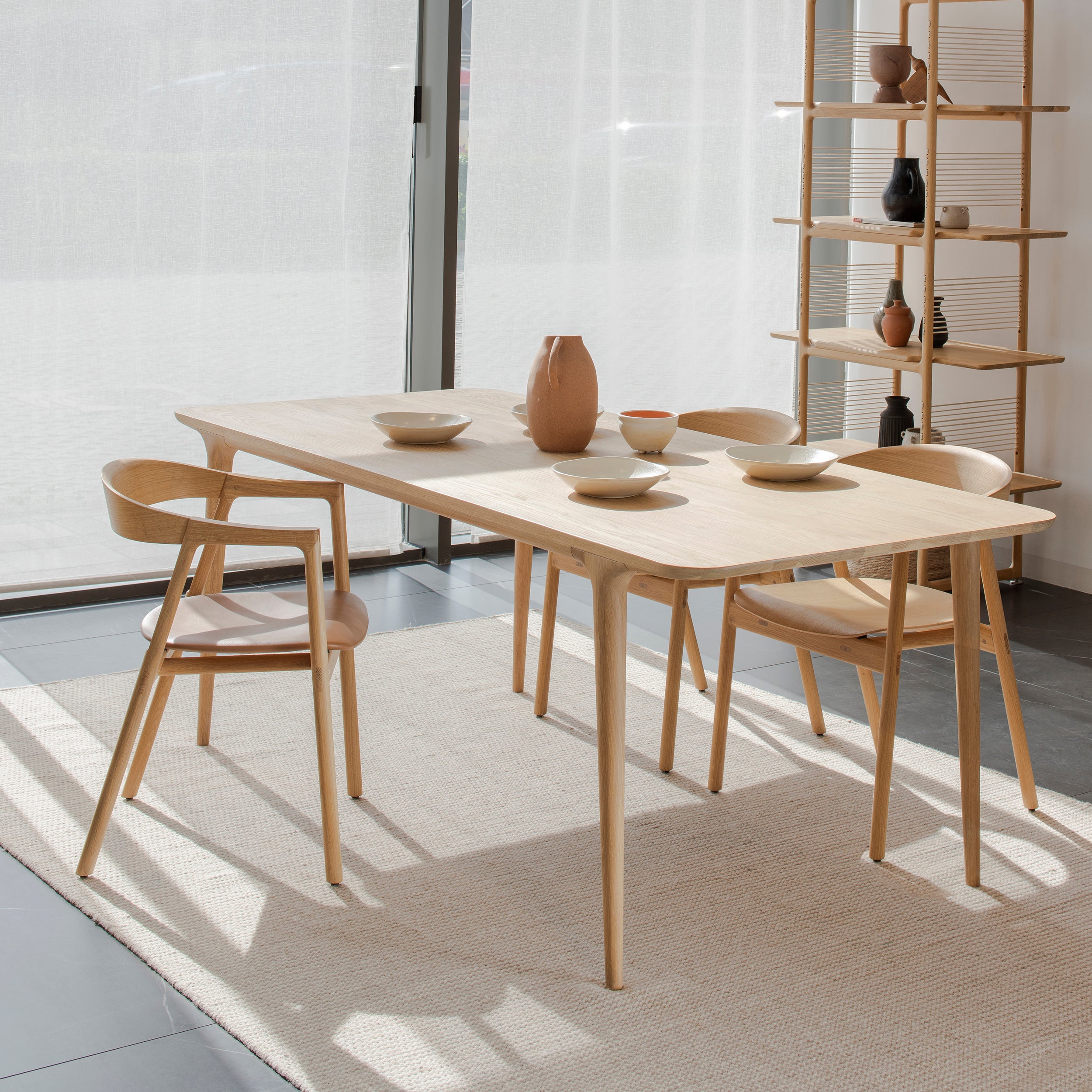 Gazzda solid Oak Fawn Dining Table – Spencer Interiors