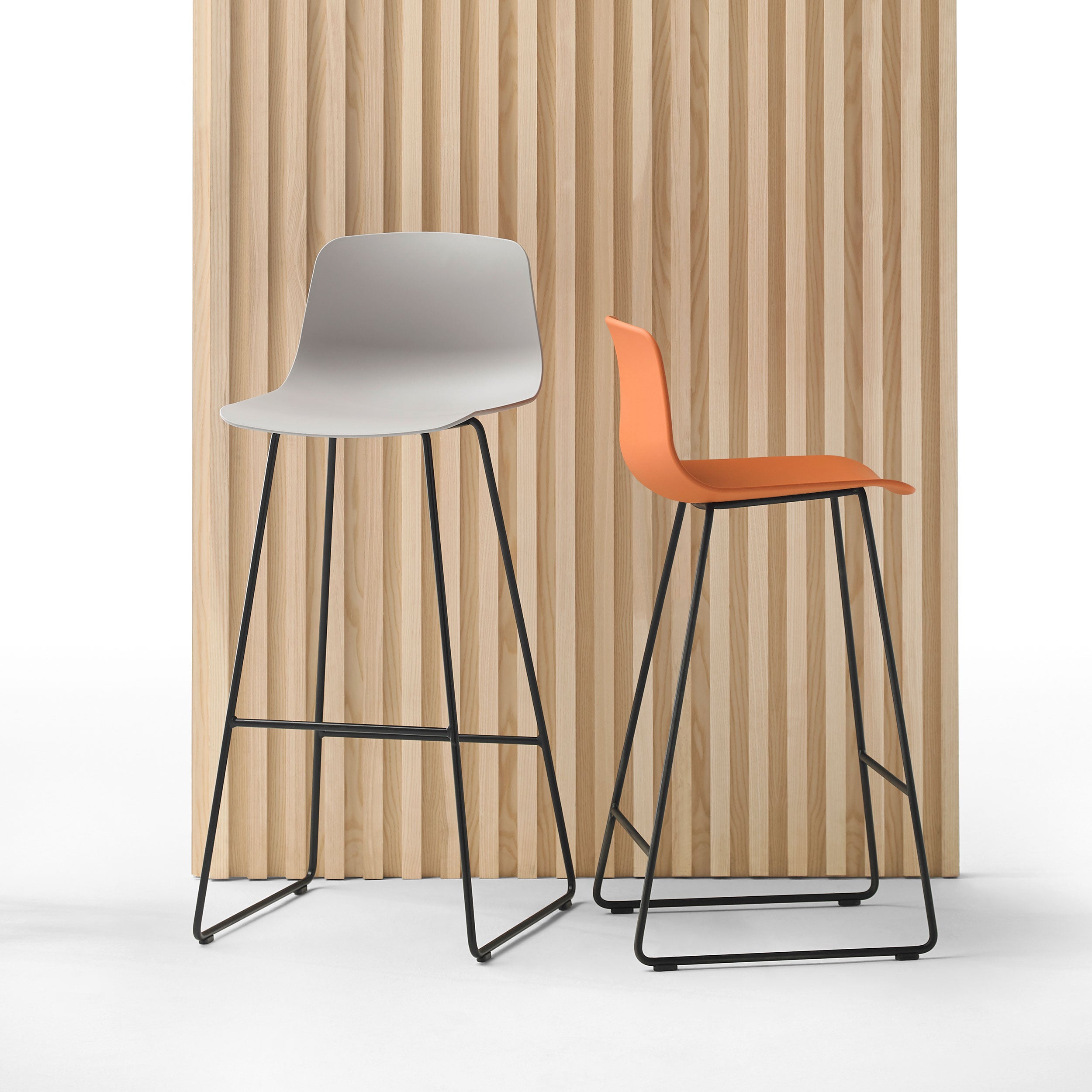 Inclass Varya Sled Base Stool - commercial grade -made in Spain – Spencer Interiors