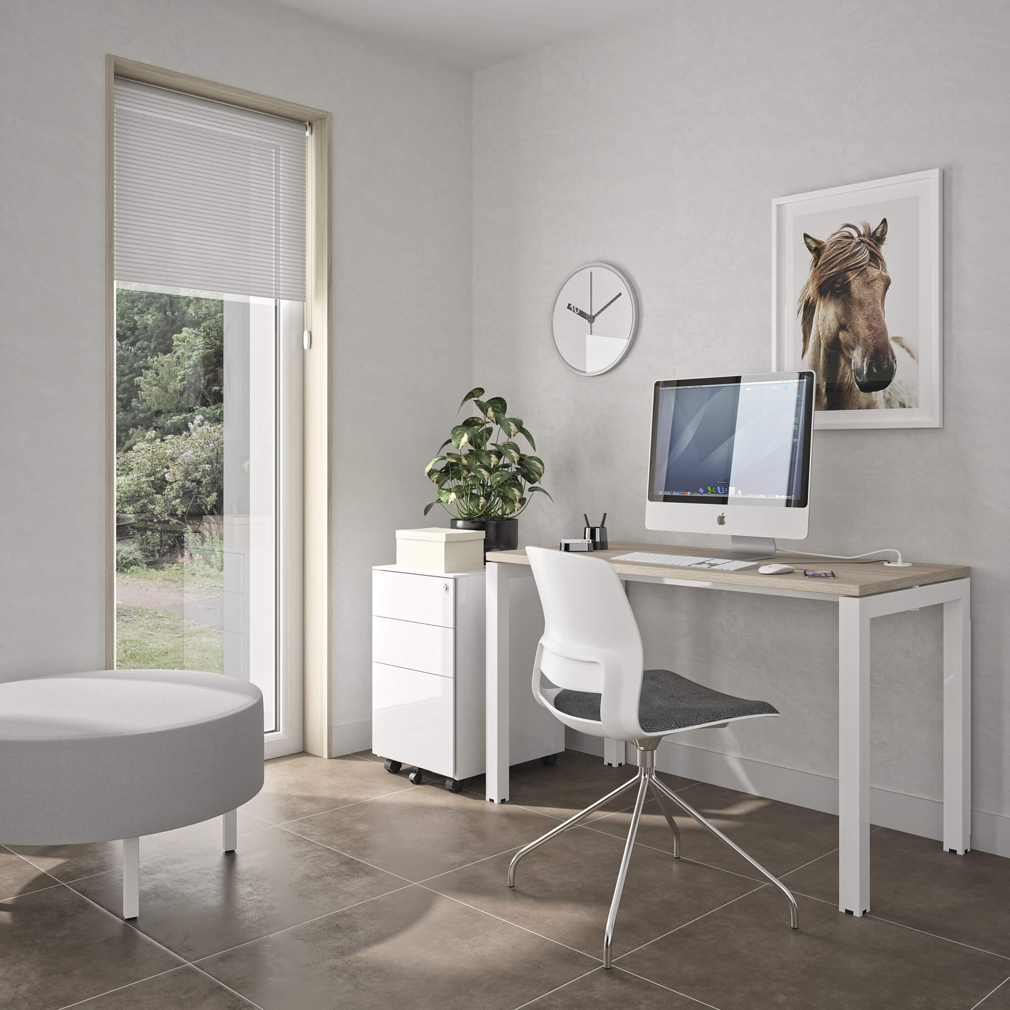Ofifran Easy Chair in White – Spencer Interiors